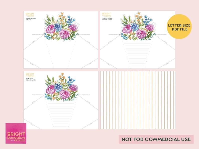 Printable Watercolor Floral Bouquet Card (digital Download) - Etsy