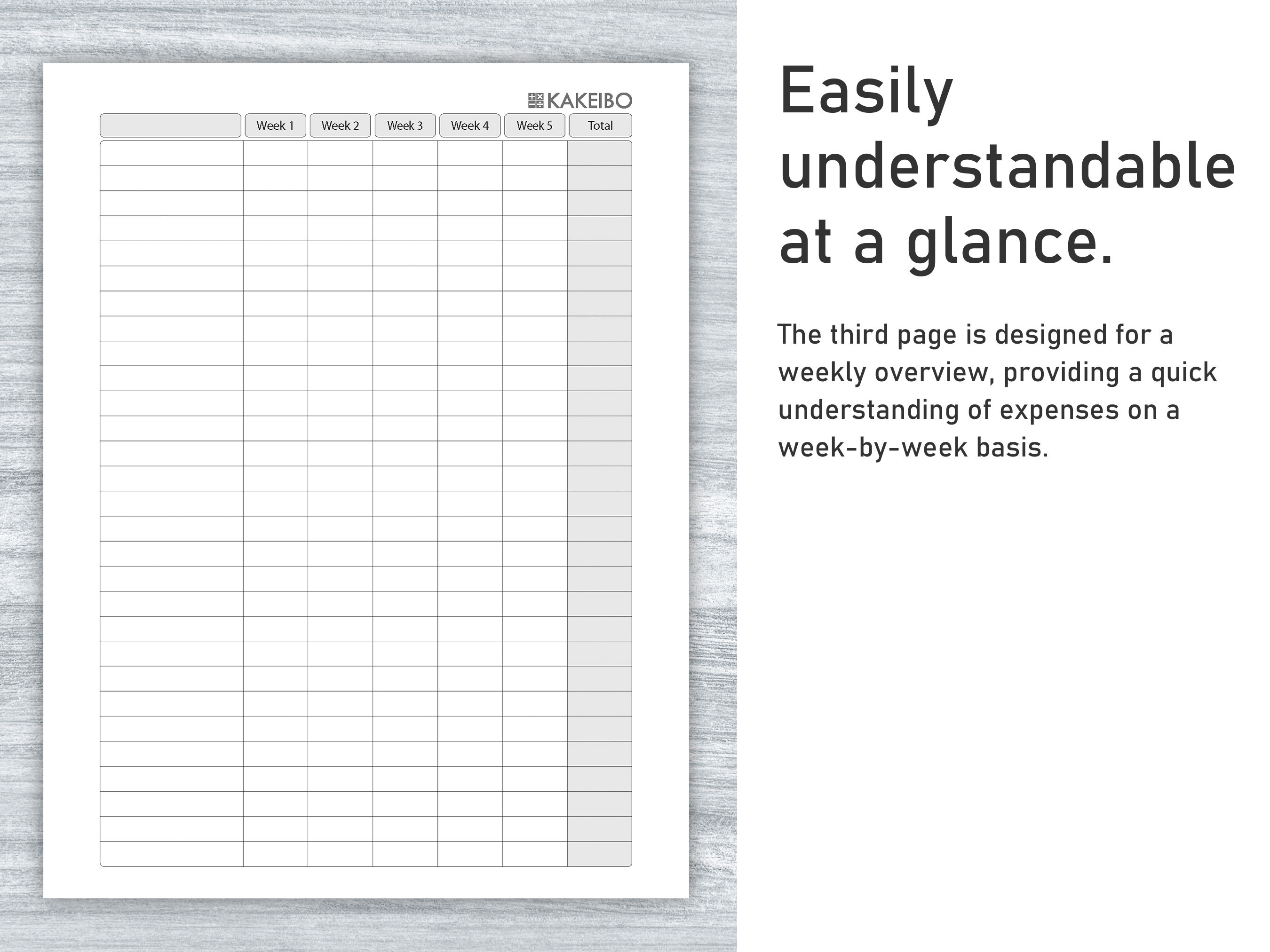 KAKEIBO Financial Tracker - Budget Planning Printable for Weekly and ...