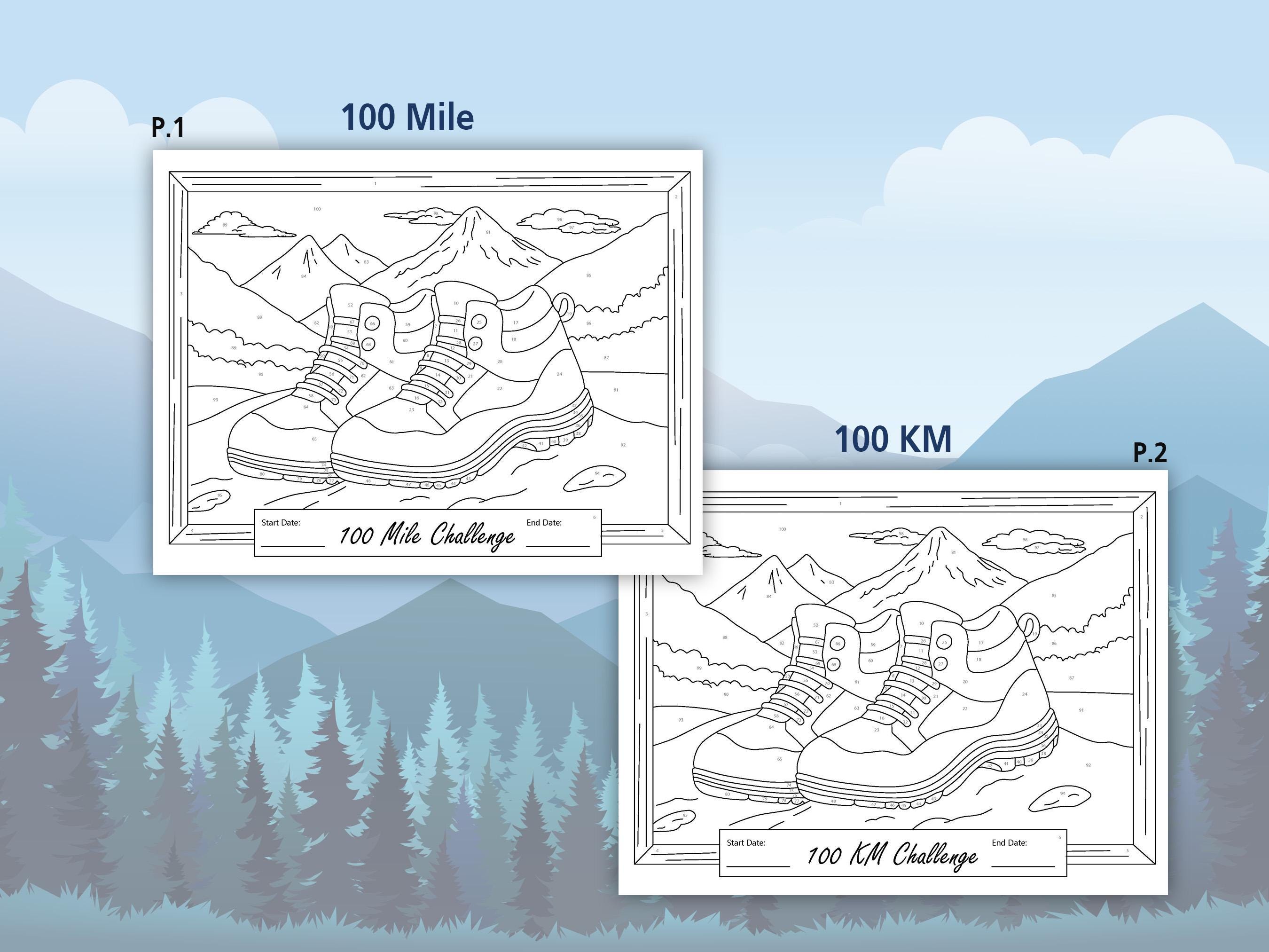 100 Mile Challenge / 100 KM Challenge - Walking, Running, Hiking ...