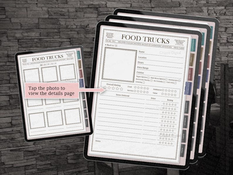 Digital Restaurant Journal for Goodnotes, Restaurant Journal ...
