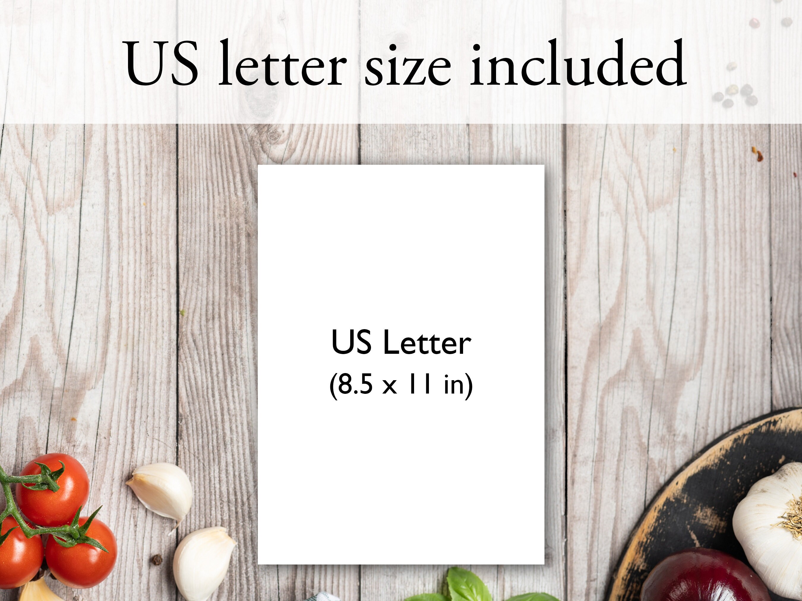 Cooking Conversion Chart Essential Kitchen Tool Letter Size Printable ...