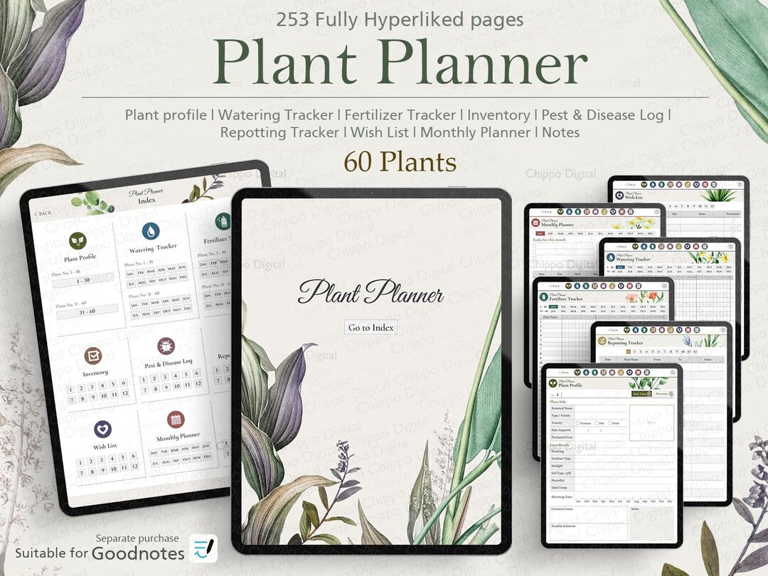 Digital Plant Planner for Goodnotes, Ultimate Plant Lover's Dream, 60 ...