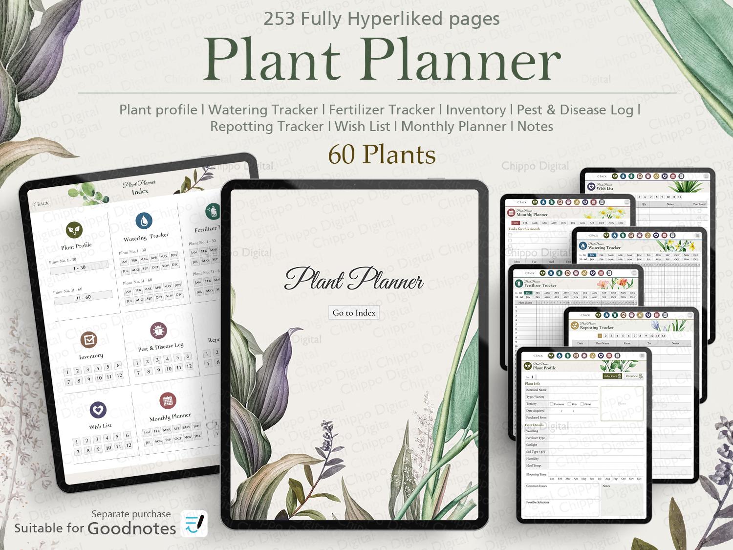 Digital Plant Planner for Goodnotes, Ultimate Plant Lover's Dream, 60 ...