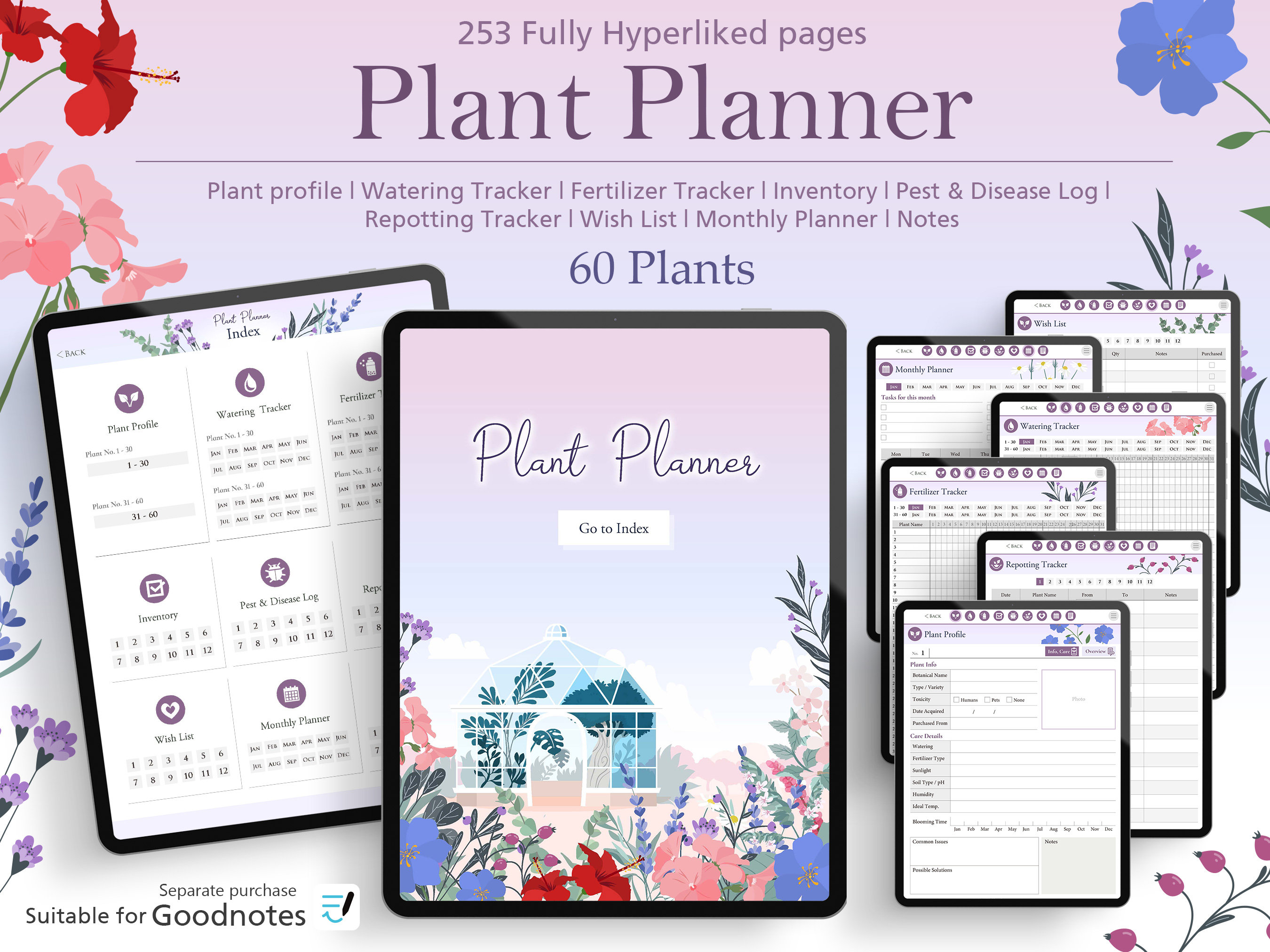 Digital Plant Planner for Goodnotes, Ultimate Plant Lover's Dream, 60 ...