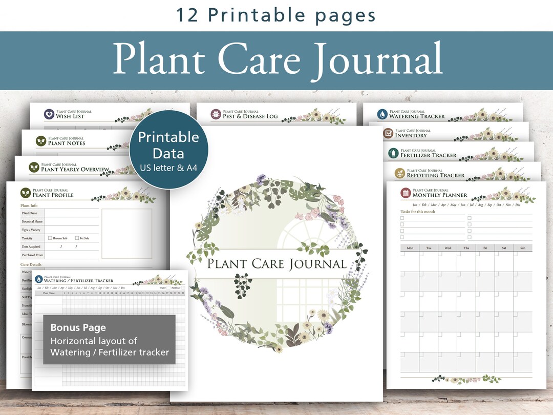 Digital Plant Care Journal Printable, Ultimate Plant Lover's Journal ...