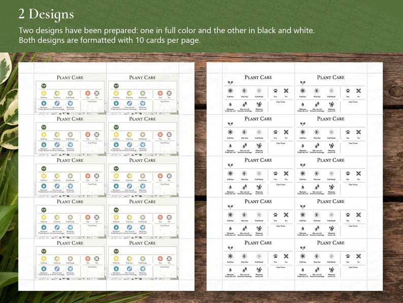 Plant Care Card Template: Business Card Size, Editable in Canva ...