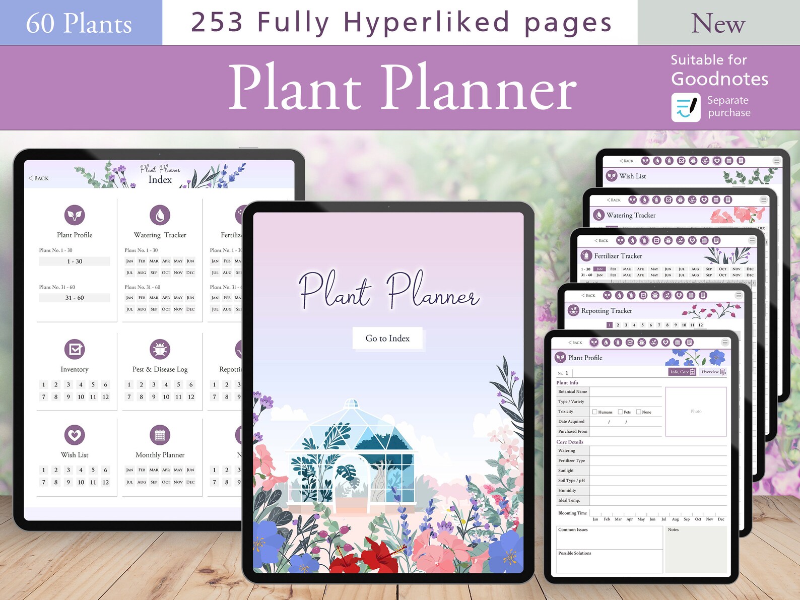 Digital Plant Planner for Goodnotes, Ultimate Plant Lover's Dream, 60 ...