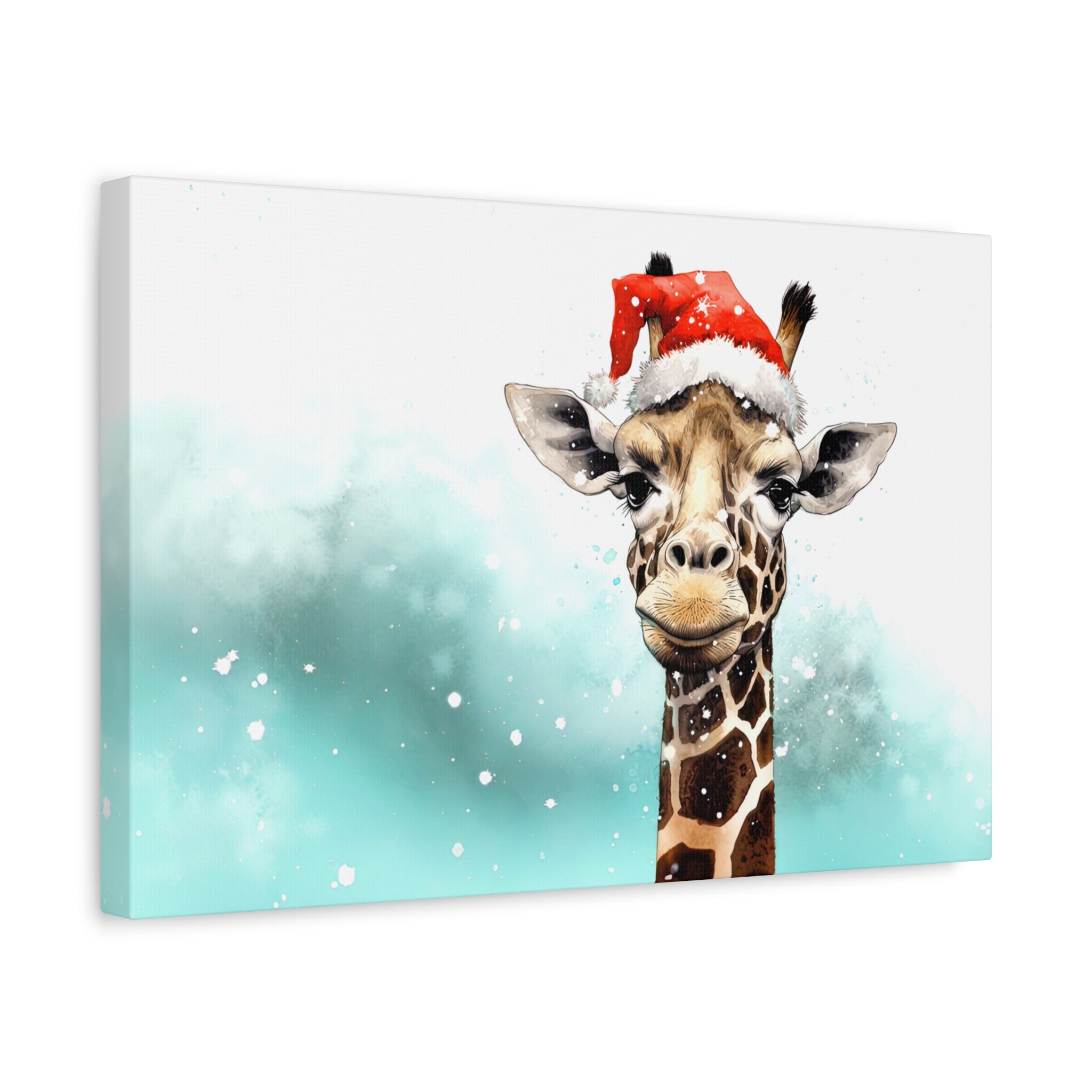 Giraffe Santa Art Print Digital Download C00002 - Etsy