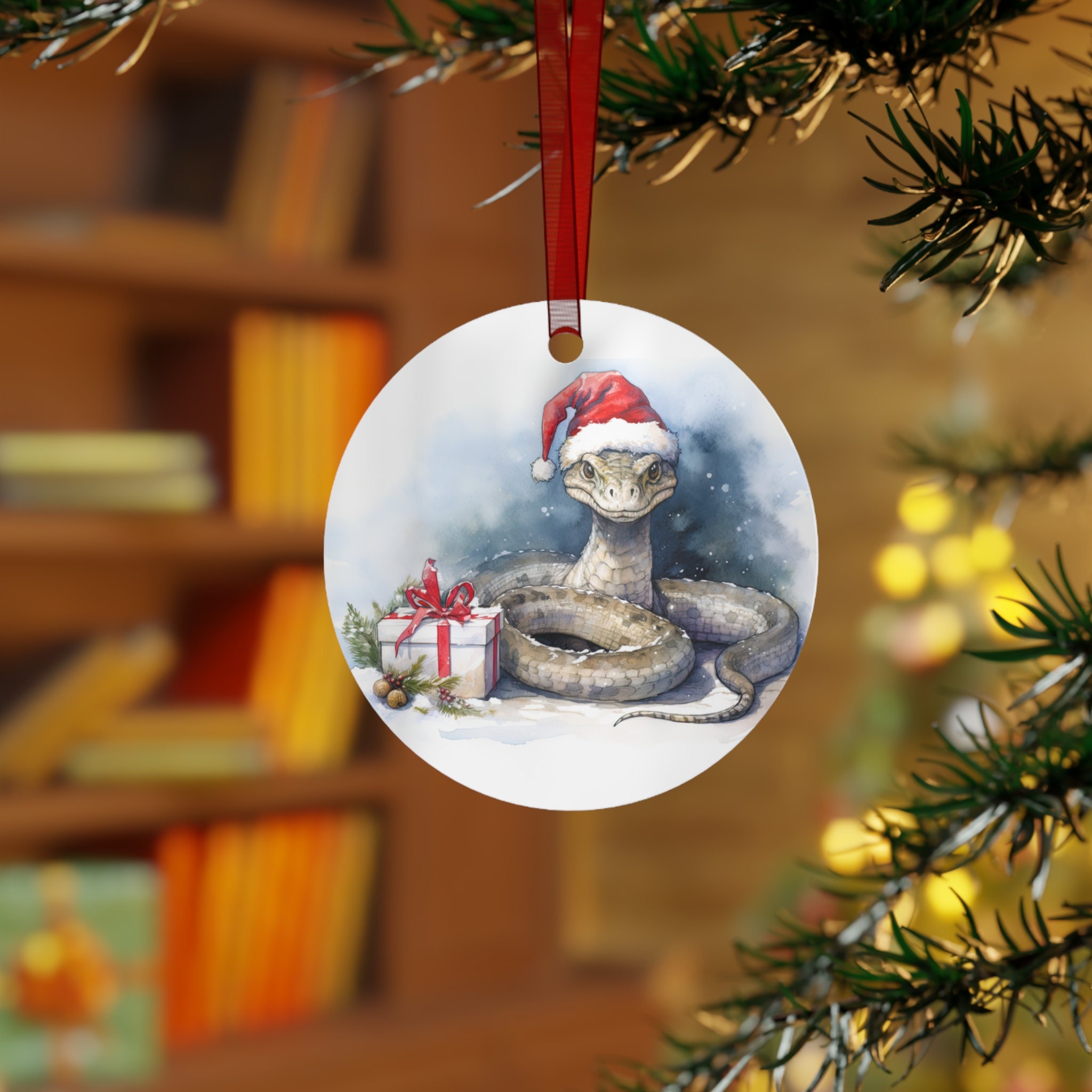 Christmas Snake Art Print Digital Download C00004 - Etsy