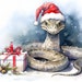 Christmas Snake Art Print Digital Download C00004 - Etsy
