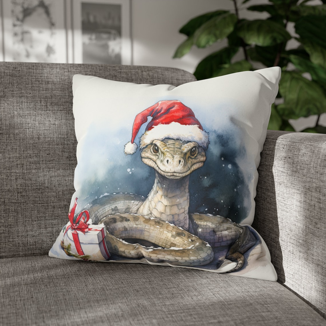 Christmas Snake Art Print Digital Download C00004 - Etsy