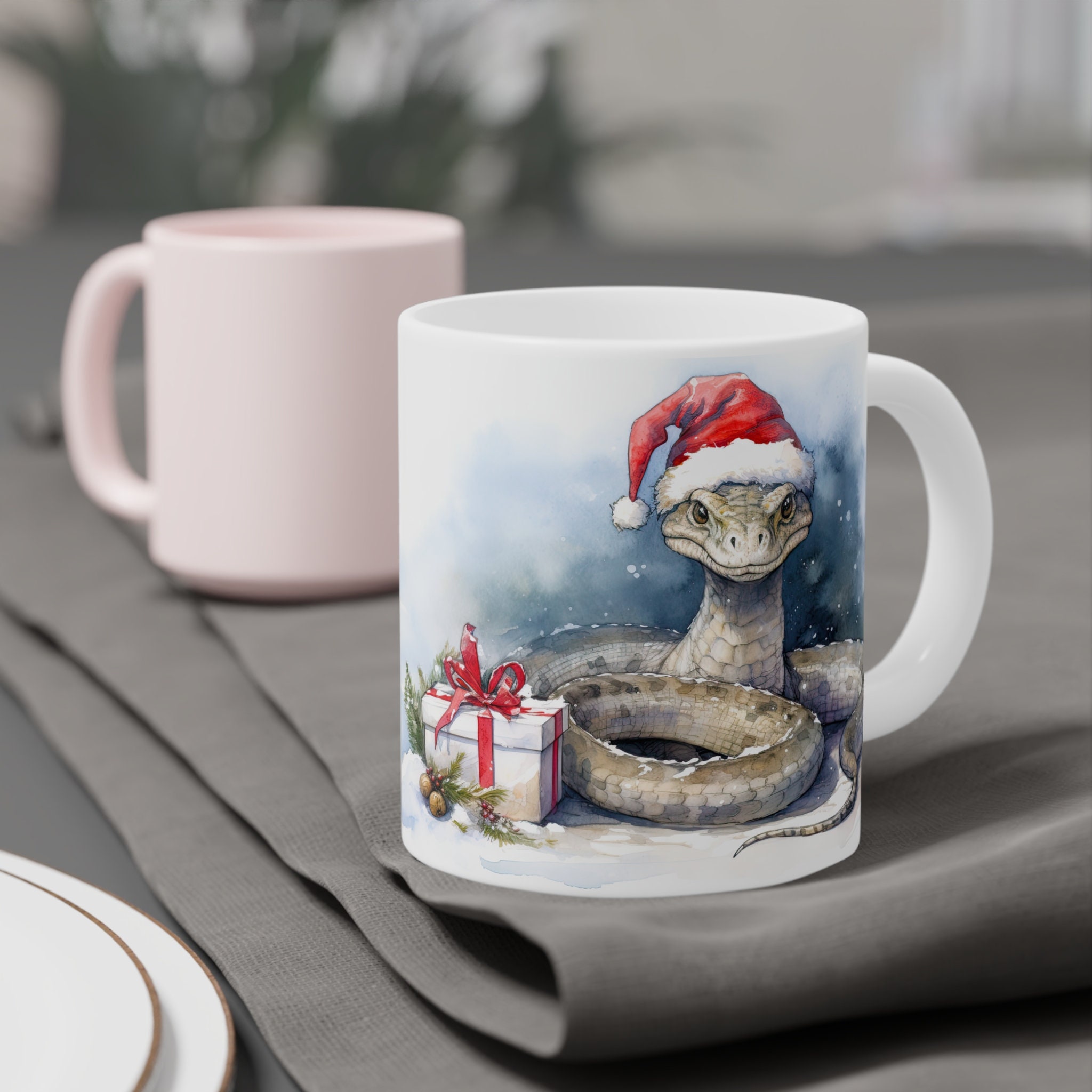 Christmas Snake Art Print Digital Download C00004 - Etsy