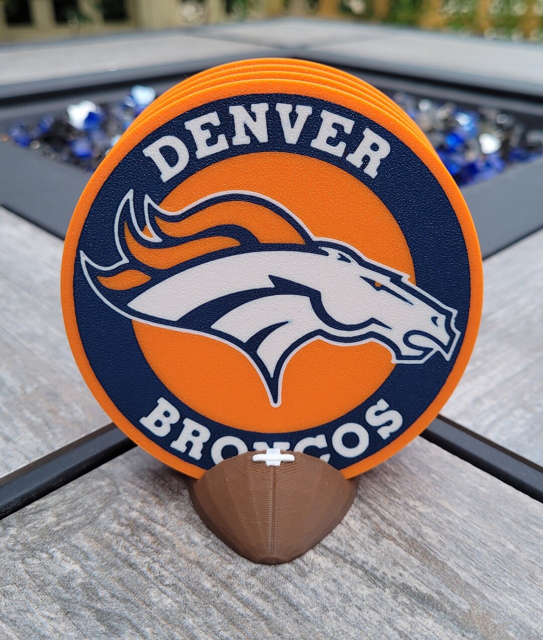 Denver Broncos Coasters Set 3D Printed set of 4 - Etsy