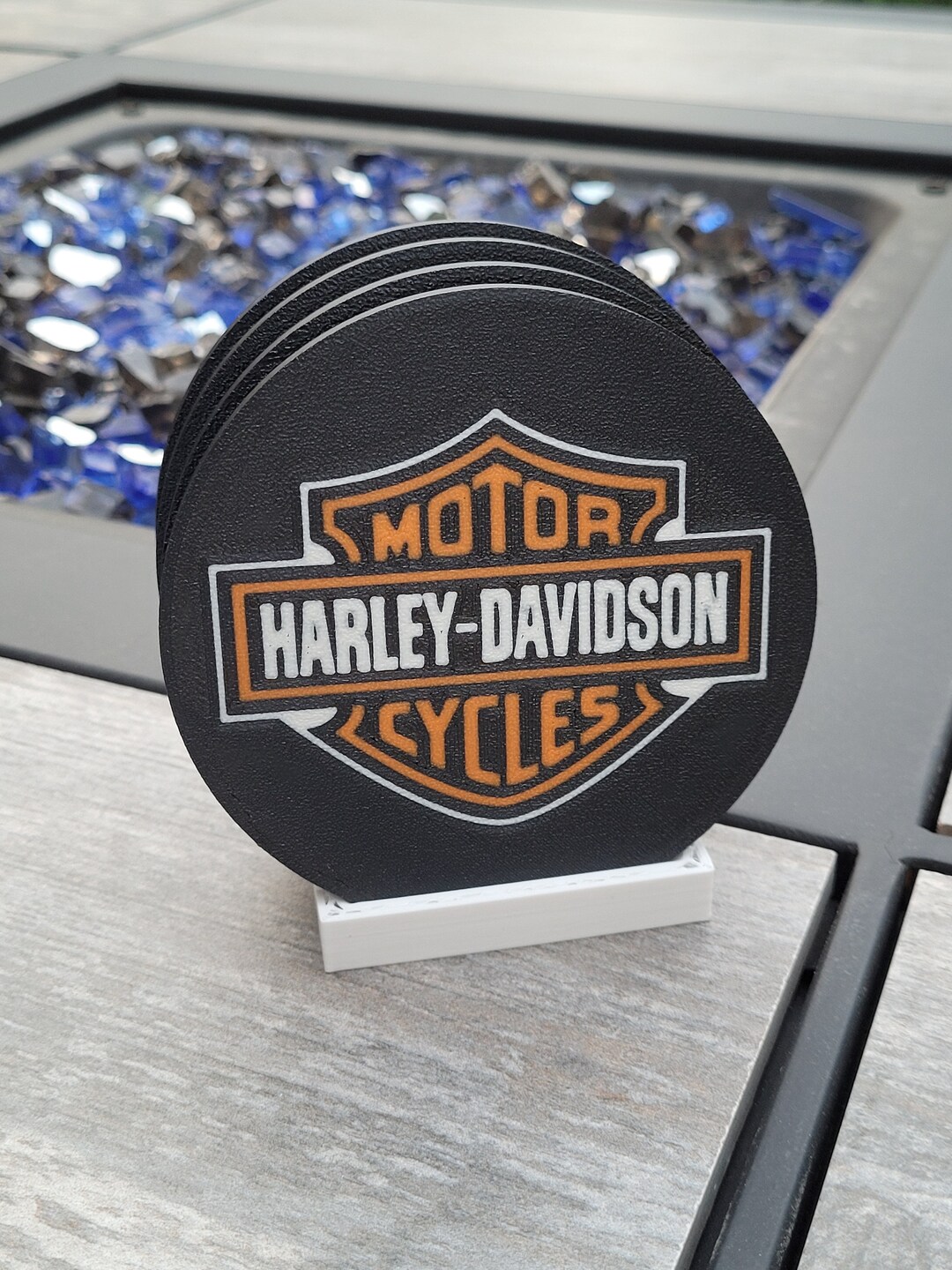 Harley Davidson Motorcycles Coasters set of 4 3D Printed - Etsy