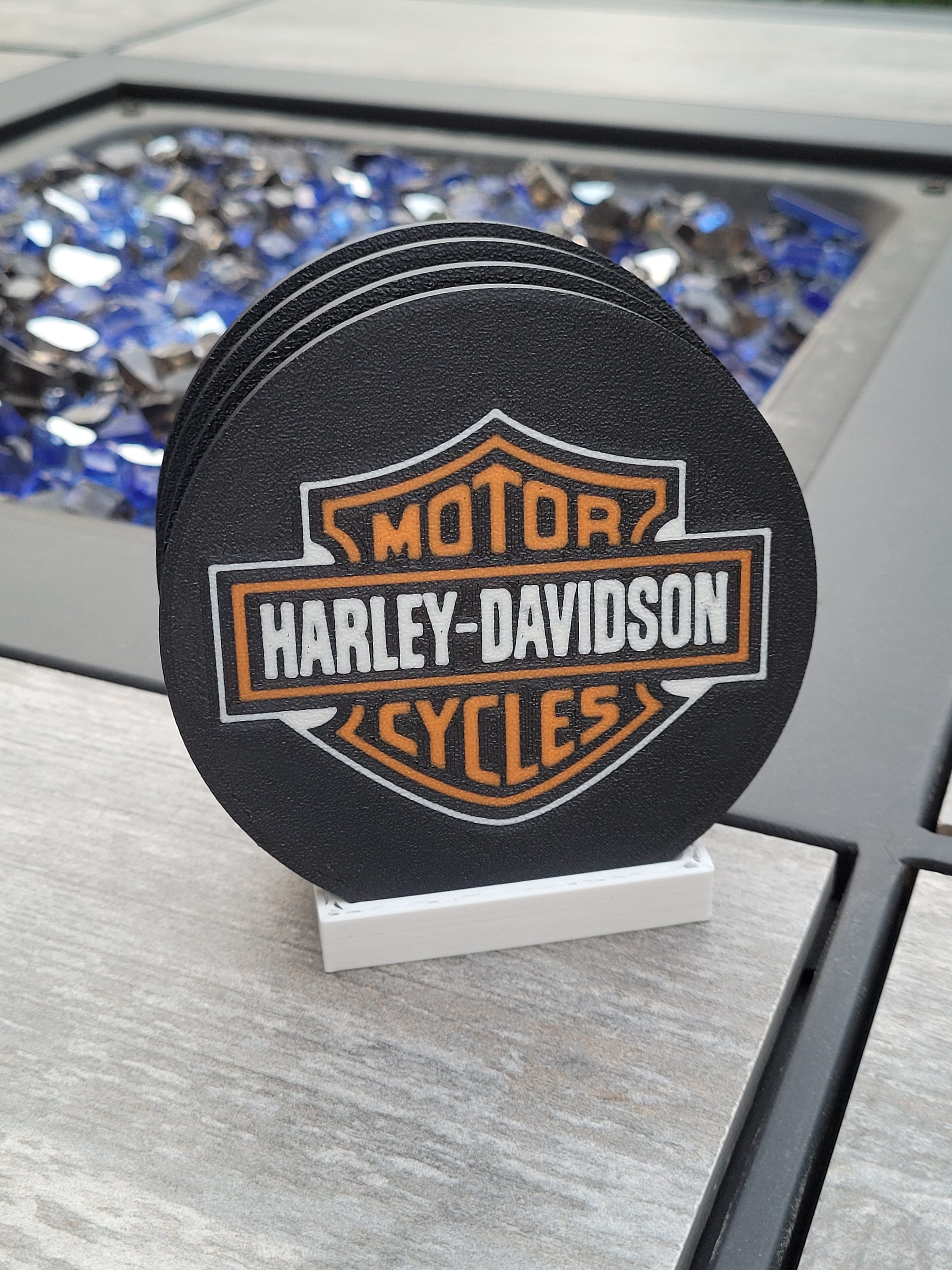 Harley Davidson Motorcycles Coasters set of 4 3D Printed - Etsy