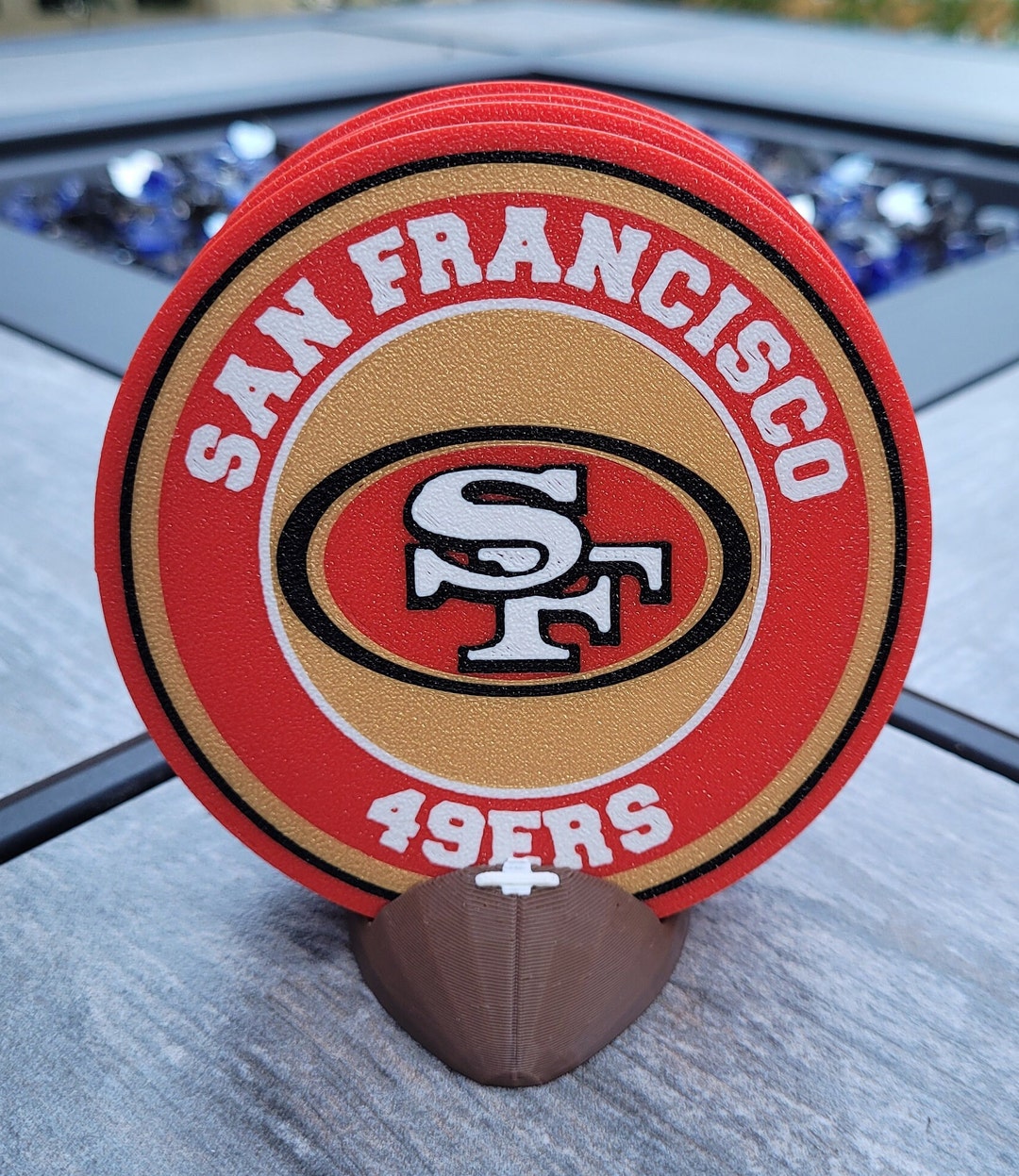 San Francisco 49ers Coasters Set 3D Printed set of 4 - Etsy