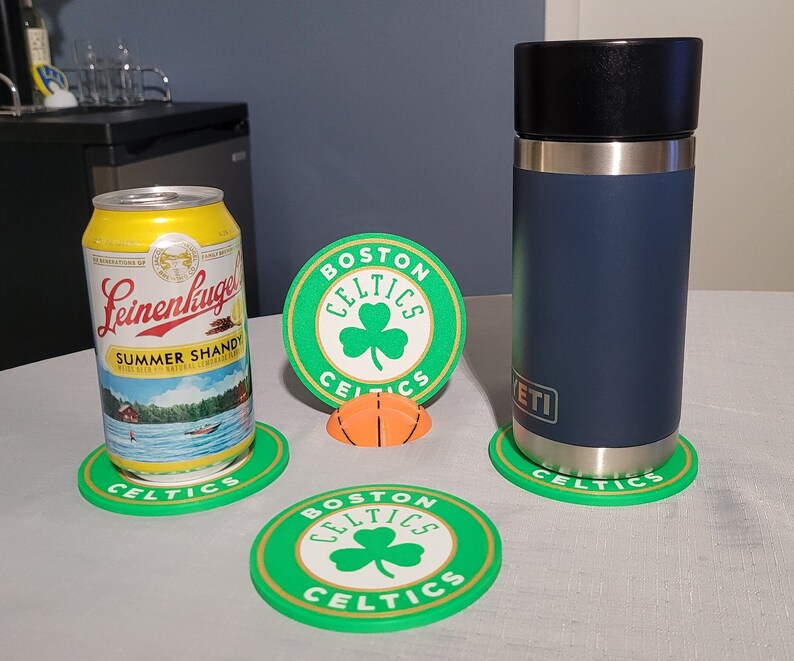 Boston Celtics Coasters Set 3D Printed set of 4 - Etsy