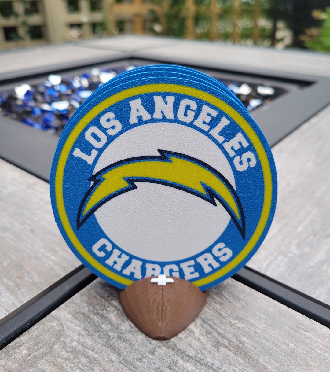 Los Angeles Chargers Coasters Set 3D Printed set of 4 - Etsy