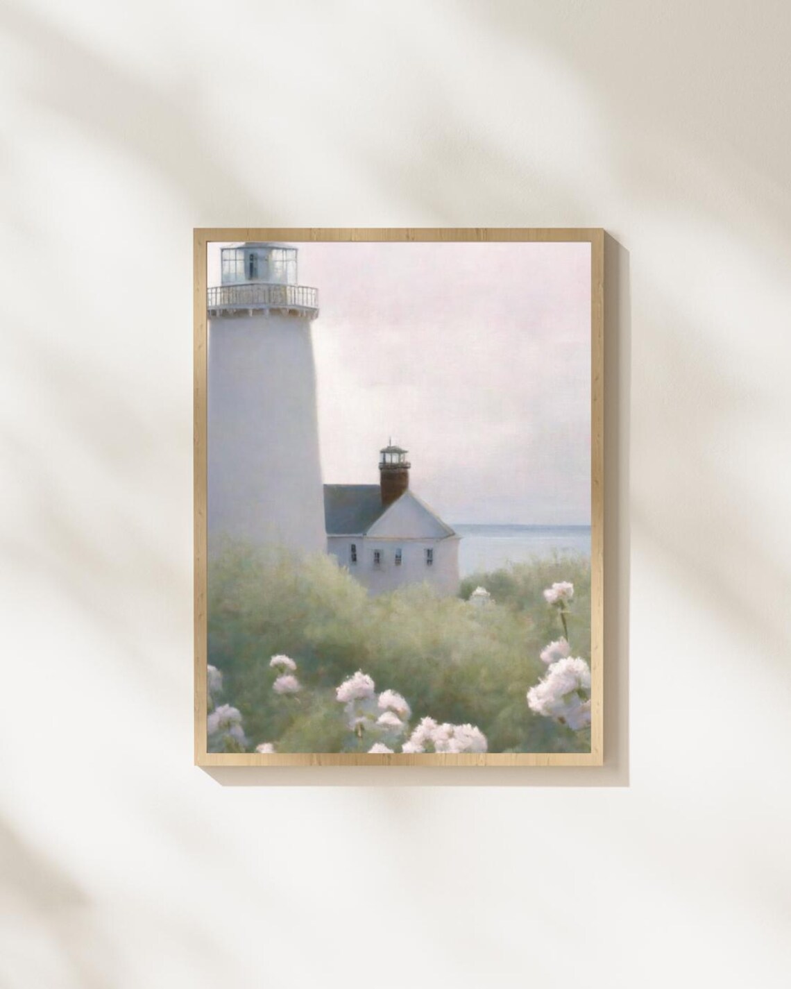 Summer Lighthouse | Soft Natural Coastal Painting | Lighthouse ...