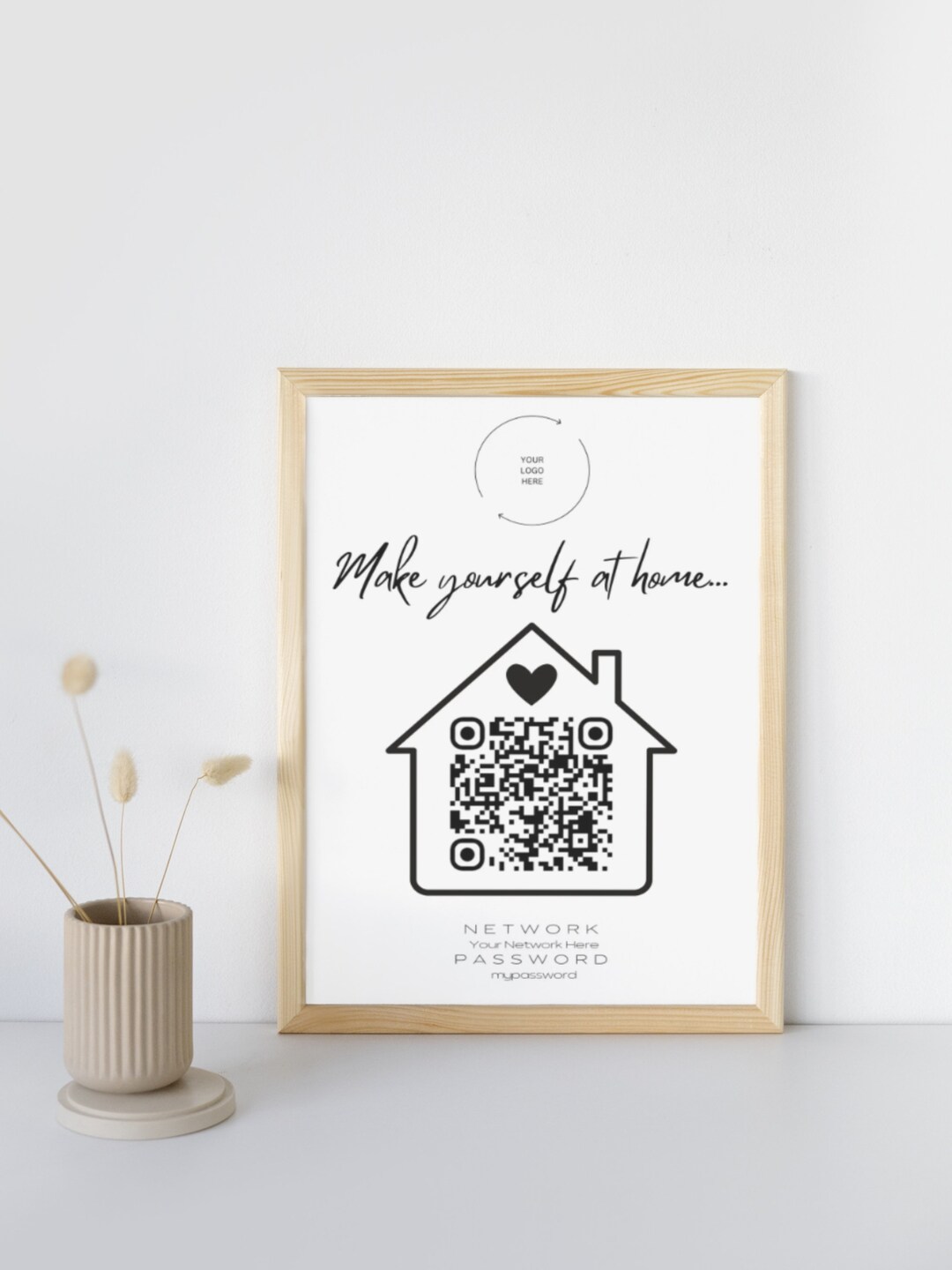 Wifi Printable Poster QR Code | Wifi Sign | QR Wifi | Wifi Sign | Wifi ...