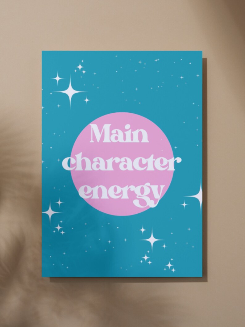 Main Character Energy Printable Poster | Lyric Poster | Lyric Sign ...