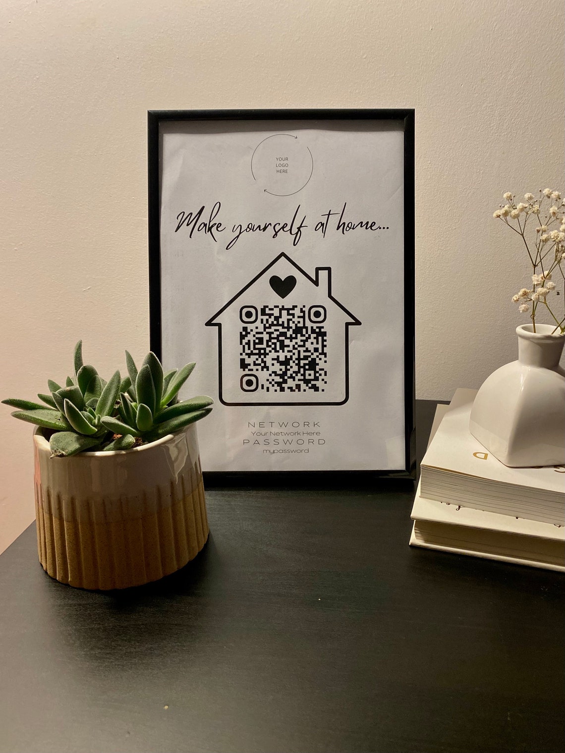 Wifi Printable Poster QR Code | Wifi Sign | QR Wifi | Wifi Sign | Wifi Password Sign Printable ...