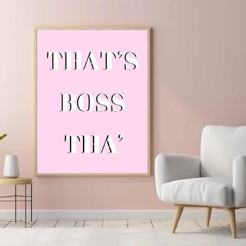 Scouse That's Boss Wall Art Print Wall Art | Cute Aesthetic | Bar Cart ...