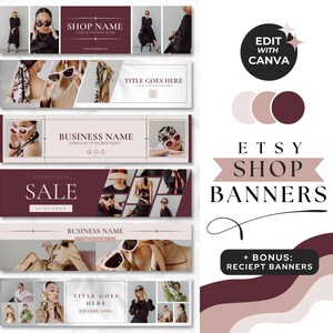 Etsy Shop Banner Kit, Etsy Canva Banners, Simple Elegant Branding ...