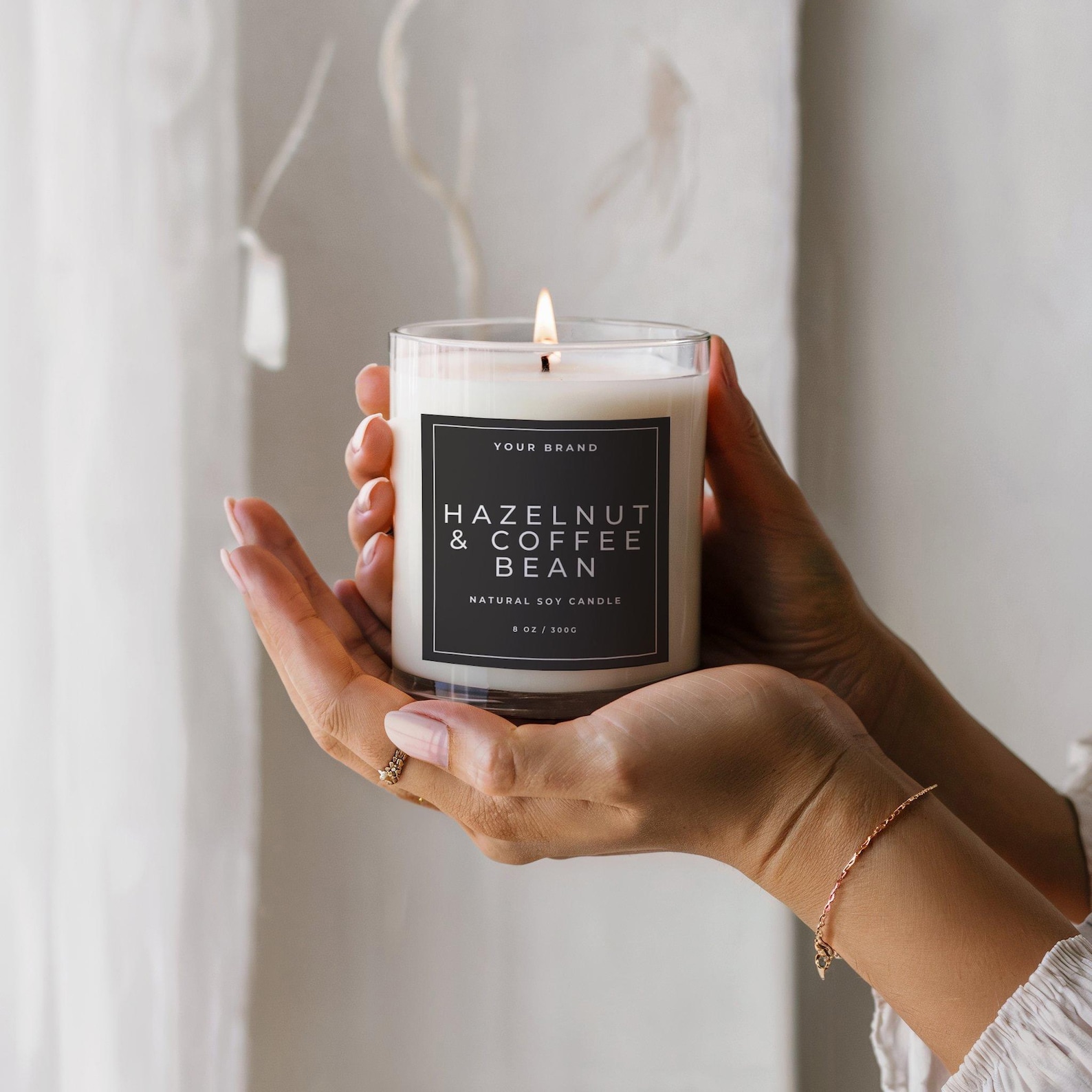 DIY Candle Label Template, Minimal Candle Label, Customizable Candle ...