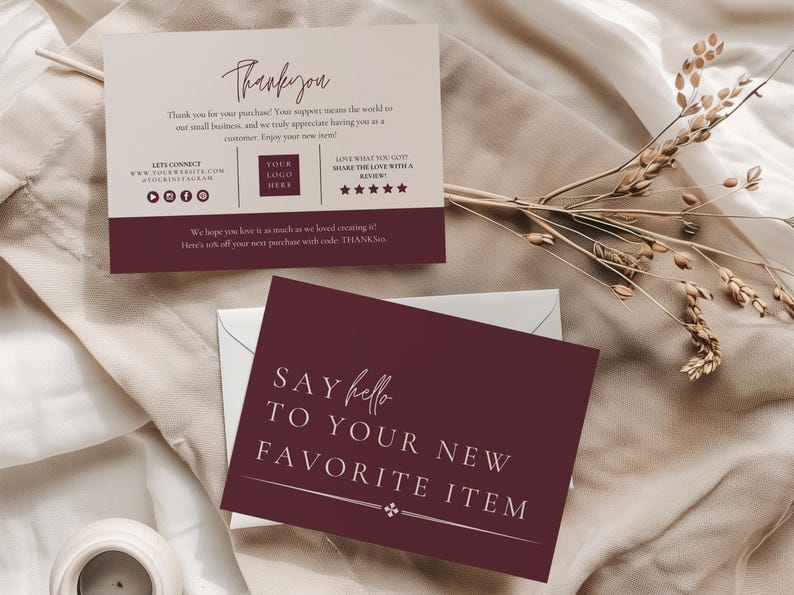 Business Thank You Card Canva Template, Personalized Thank You Card Business, Customizable Thank ...