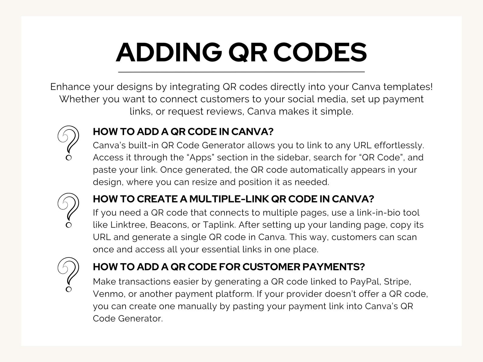 Ask for Review QR Code Sign Template Canva, Facebook Review, Google ...