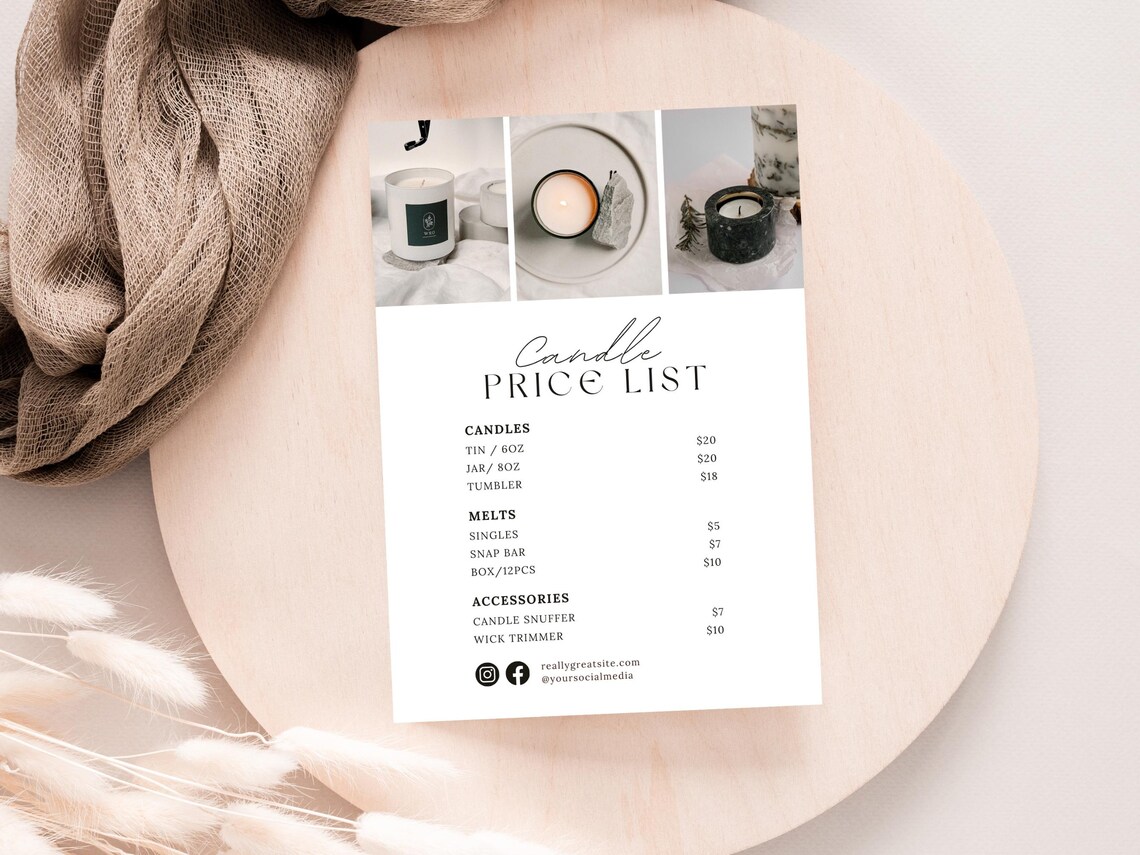Template Price List Template, Editable Price List Template Canva ...