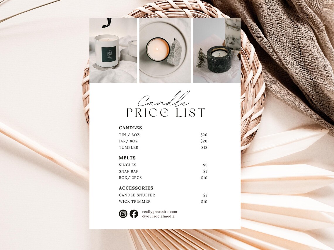 Template Price List Template, Editable Price List Template Canva ...