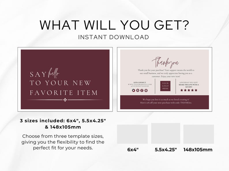 Business Thank You Card Canva Template, Personalized Thank You Card Business, Customizable Thank ...