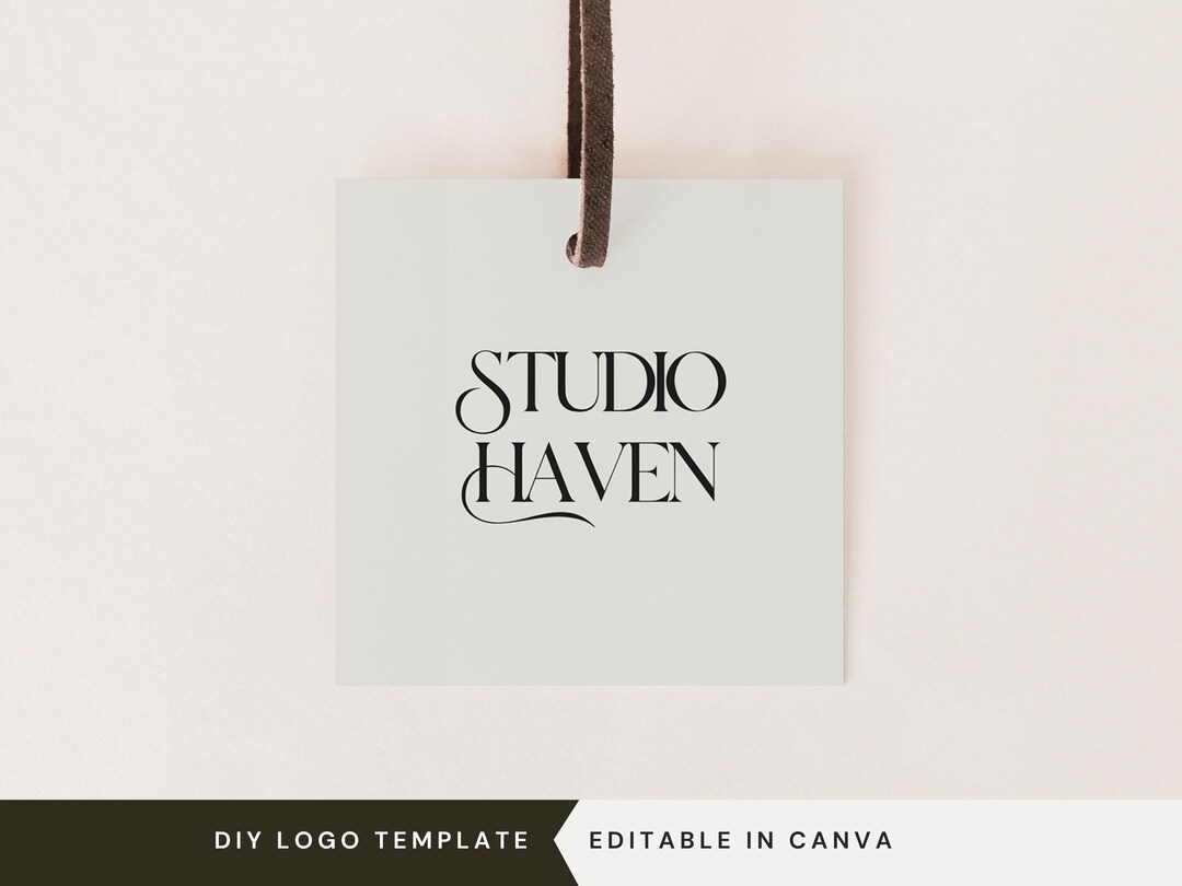 Editable Logo Design, DIY Circle Logo, Classy Logo Template, Modern ...