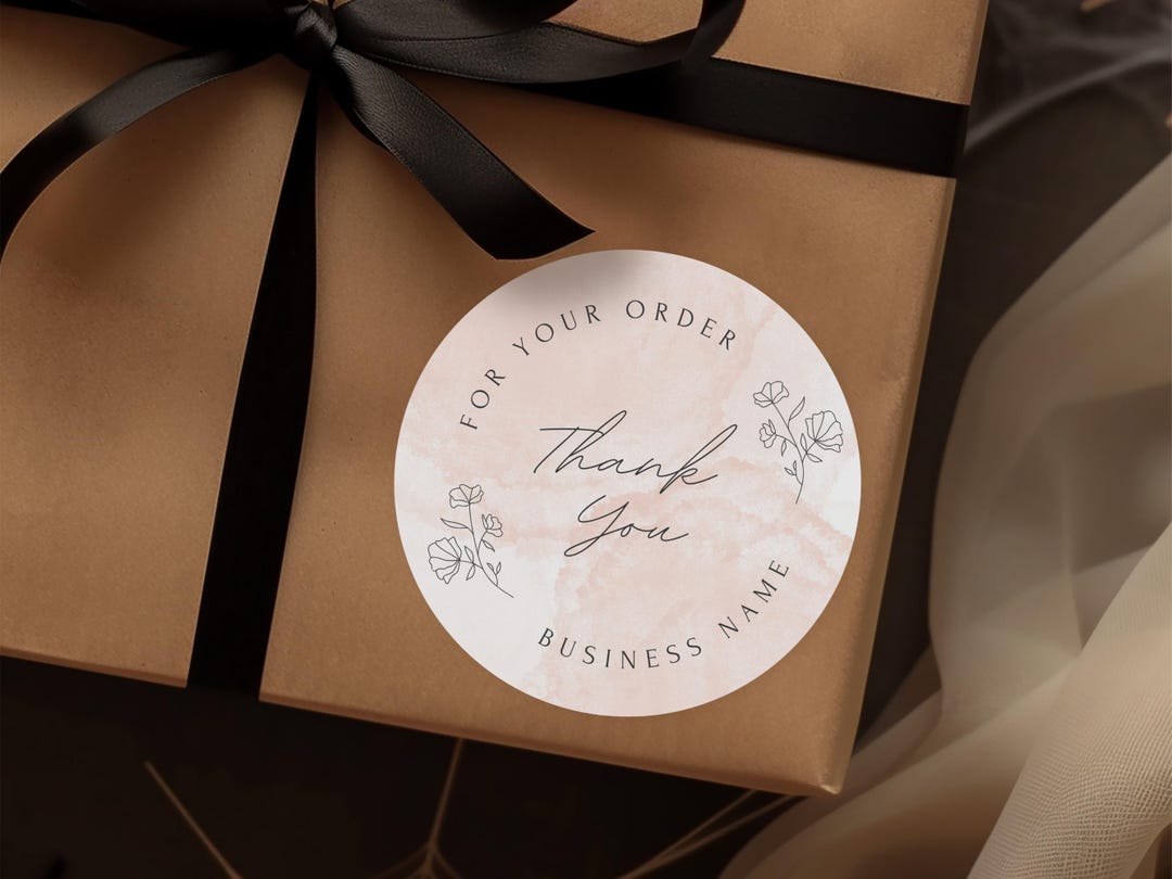 Small Business Thank You Sticker Template, Business Packaging, Small ...