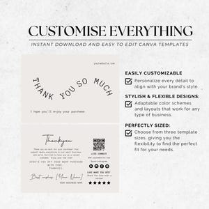 Business Thank You Card Canva Template, Personalized Thank You Card ...