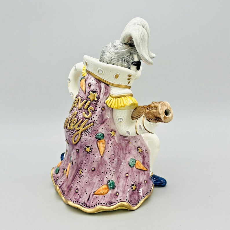Vintage Fitz & Floyd Elvis Parsley Presley Rabbit Pitcher Vase - 1994 ...