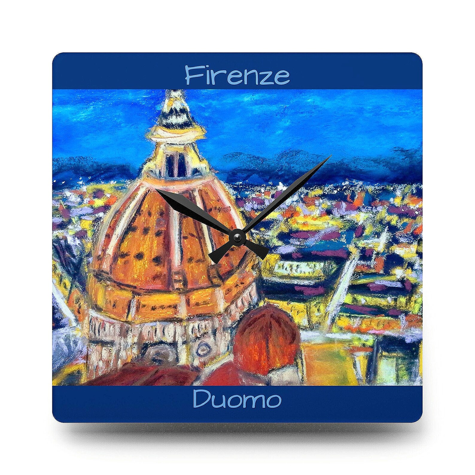 Florence Italy Wall Clock Acrylic Firenze Duomo Italian Cathedral Art ...