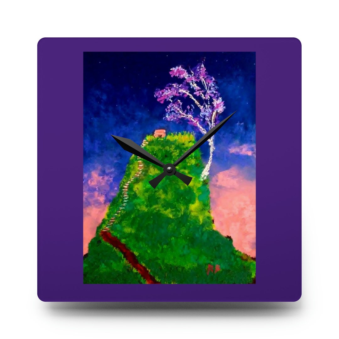 Art Wall Clock Tree Hanging Clock Acrylic Kitchen and Home Decor ...