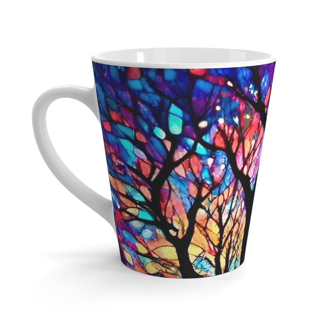 Art Mug 12 Oz Cup Tree of Life Rainbow Themed, Ceramic Mug Drinkware ...