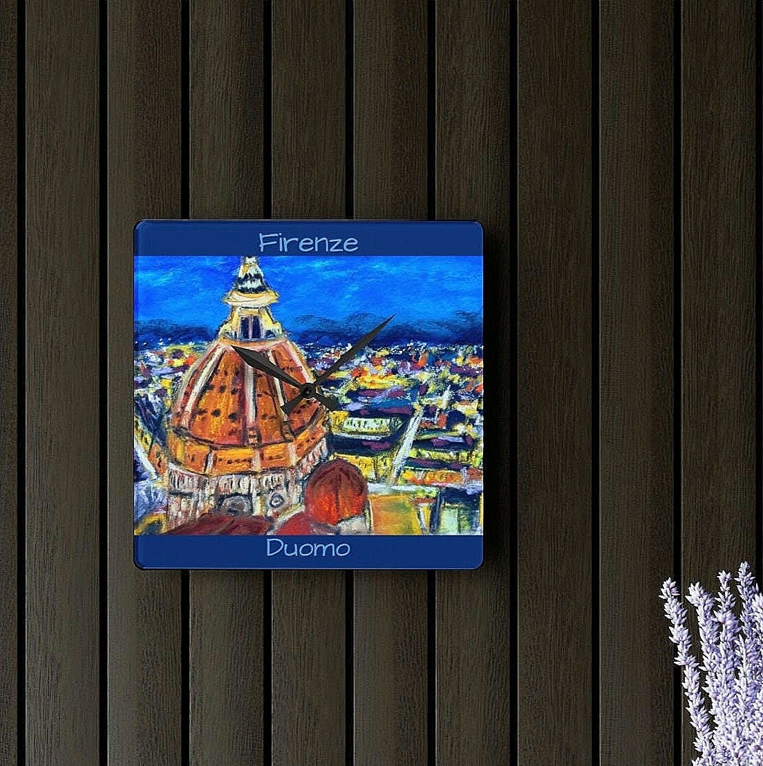 Florence Italy Wall Clock Acrylic Firenze Duomo Italian Cathedral Art ...