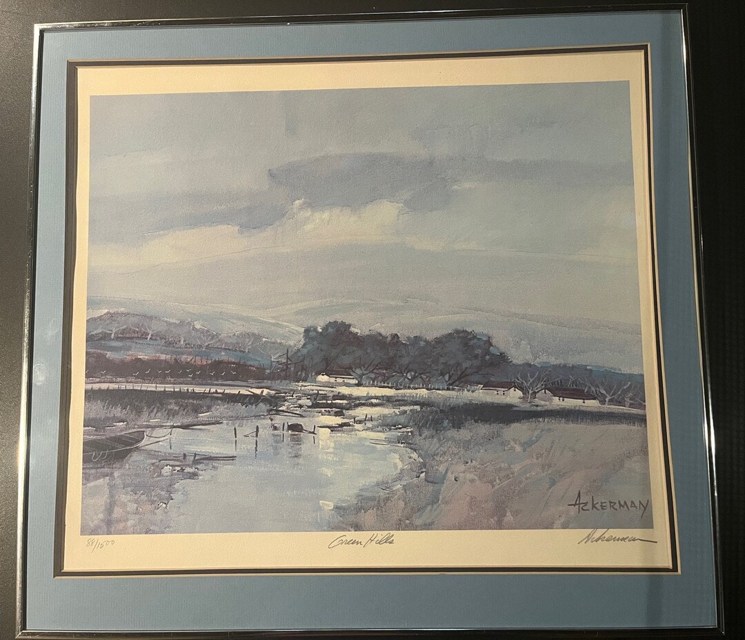 Gary Ackerman , Limited Edition Signed Number Lithograph 88/1500 Titled "green Hills" - Etsy