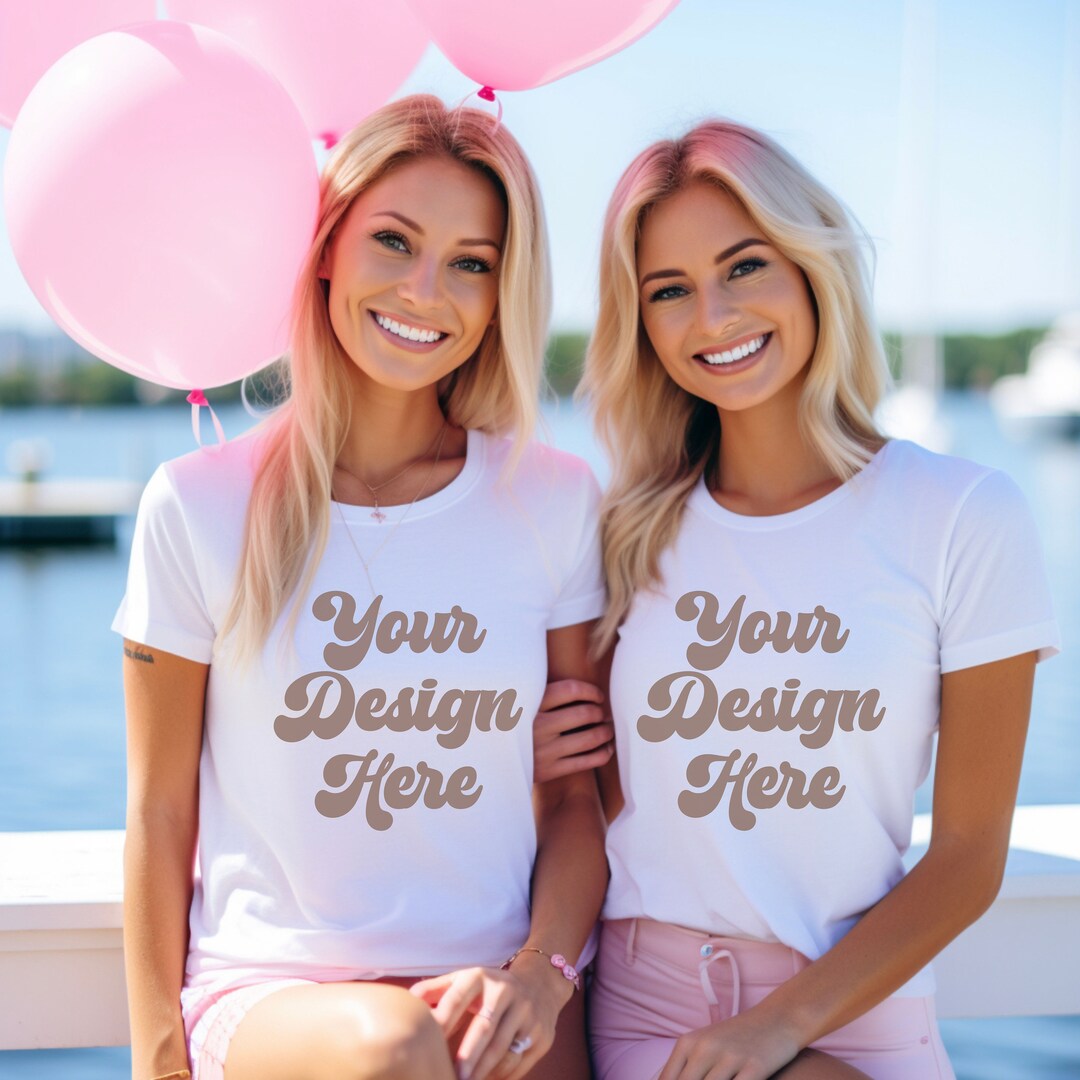 Bridal Mockup, Bachelorette Mockup, Group Mockup, White Bella 3001 ...