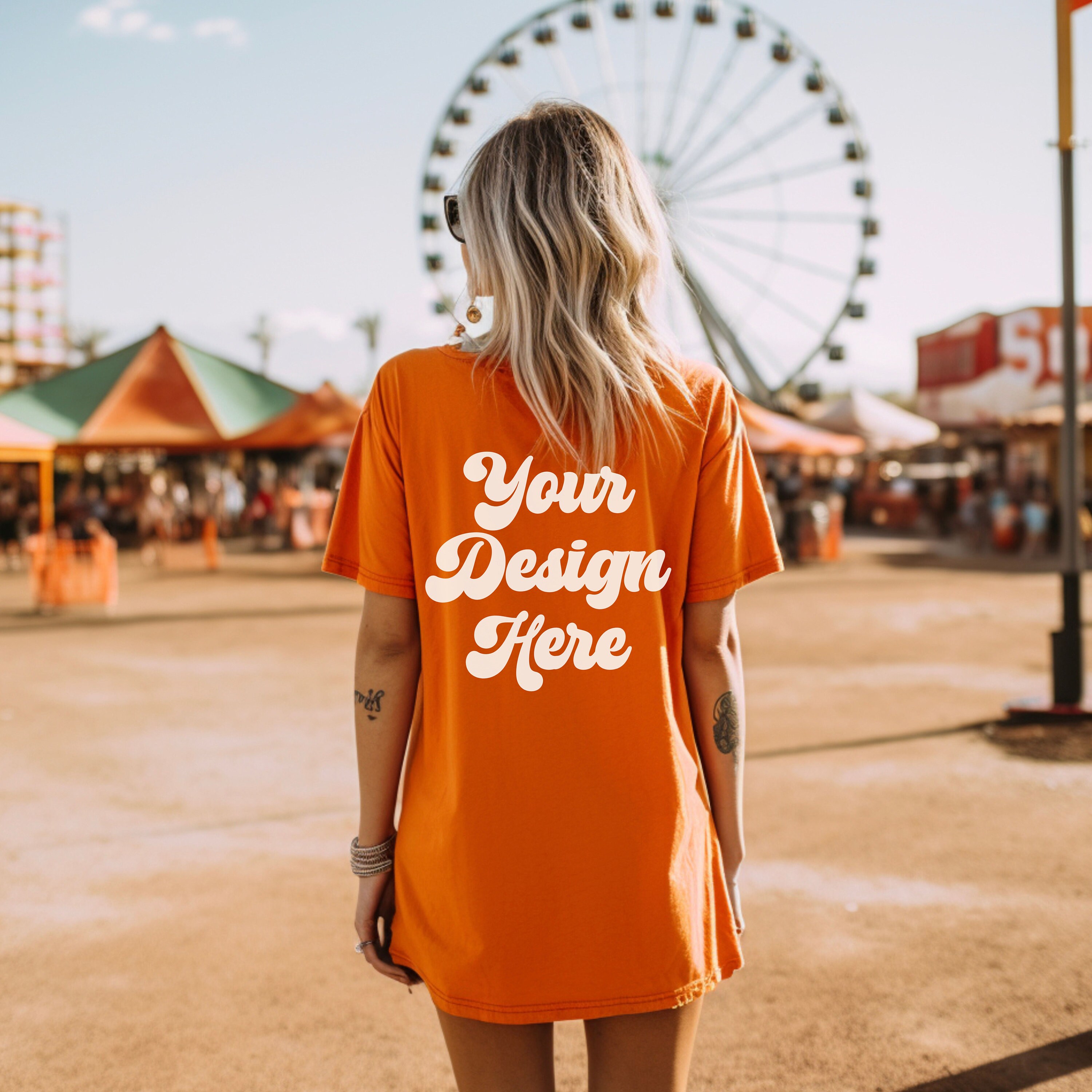 Yam Oversized Tee Back Oversized Mockup, Oversized Yam Oversized Tee ...