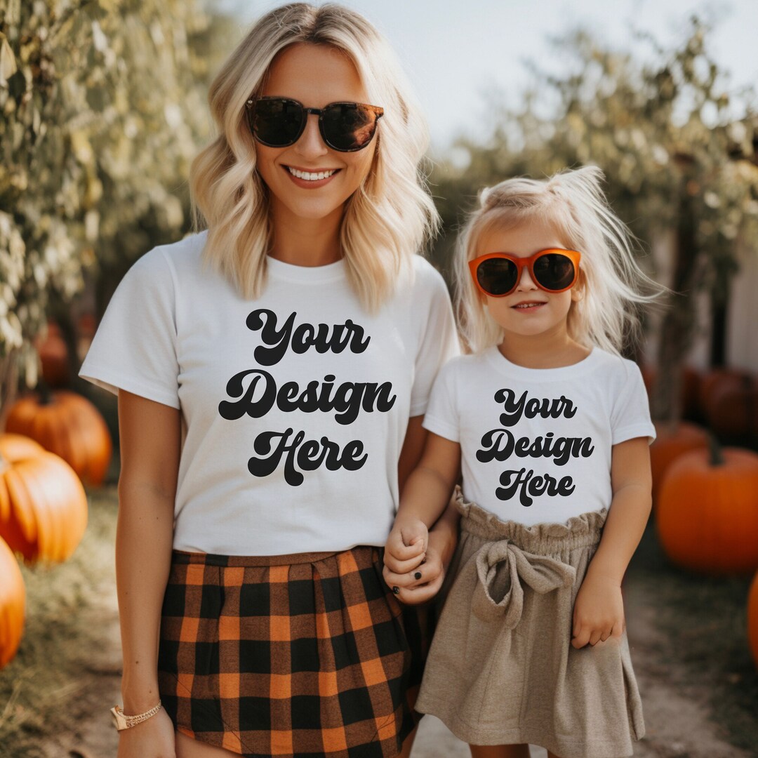 Mommy and Me Mockup, Mommy and Me Fall Mockup, Family Mockup, Mom and ...