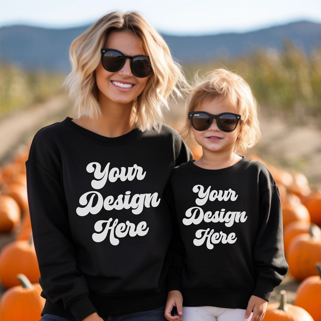 Mommy and Me Mockup, Mommy and Me Fall Mockup, Family Mockup, Mama and ...