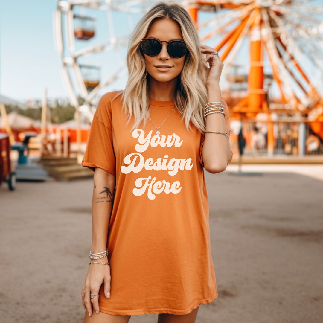 Yam Oversized Tee Oversized Mockup, Oversized White Oversized Tee ...