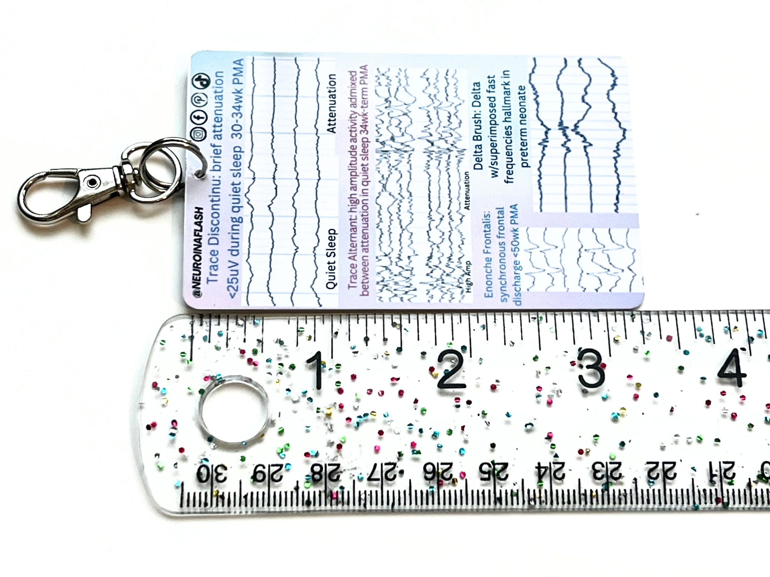 EEG Tech Badge Card Bookbag Keychain Neurology Gift NICU Study ...