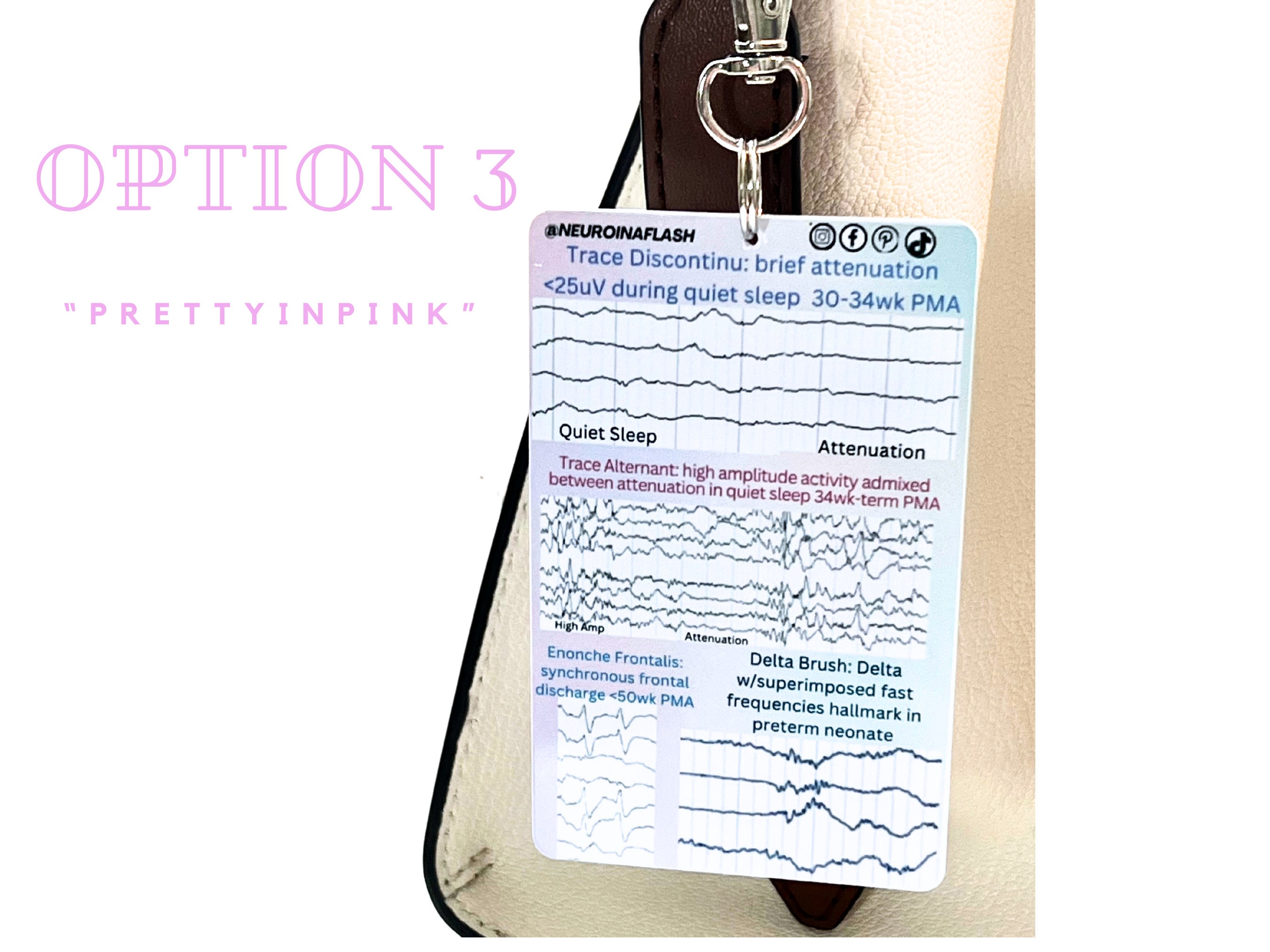 EEG Tech Badge Card Bookbag Keychain Neurology Gift NICU Study ...
